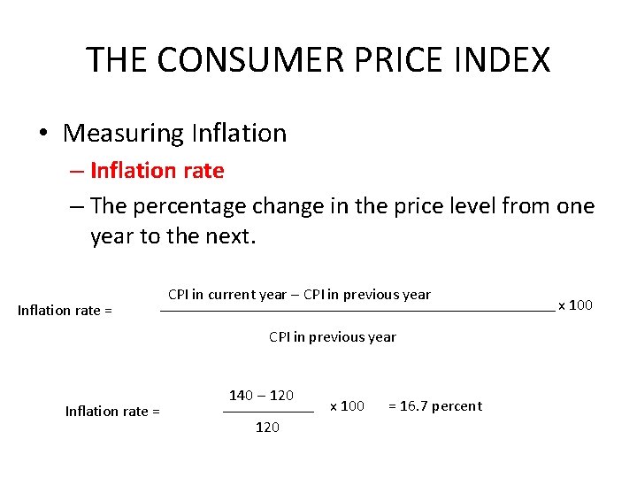 The CPI and the Cost of Living Outline