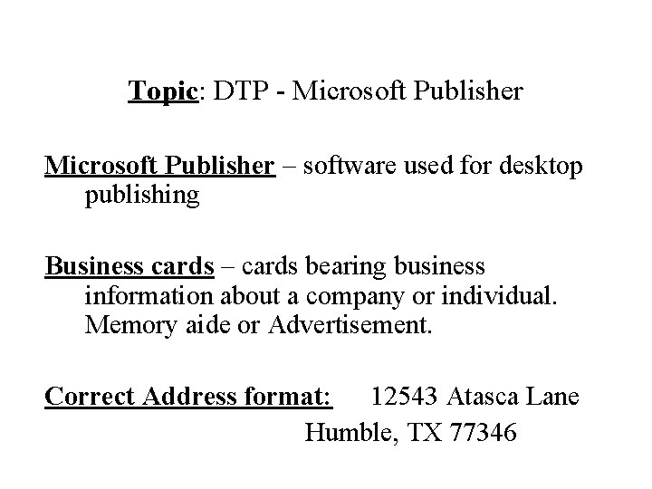 Topic Desktop Publishing DTP Desktop publishing the process