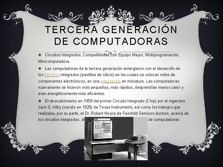 LNEA DE TIEMPO DE LA COMPUTADORA v I