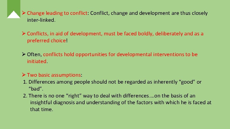 Nature of conflict Helen Peng 01 Contents Features