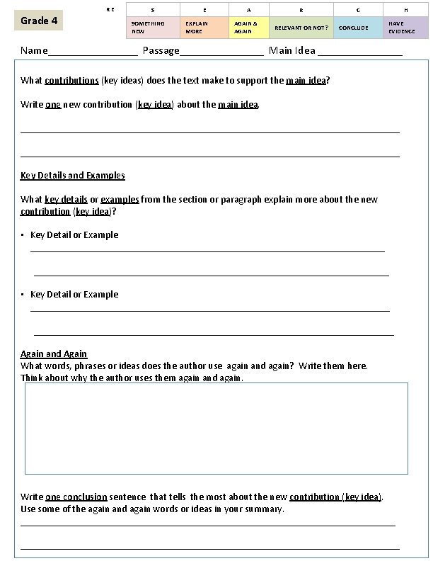 Quarter Four Reading Informational Text Grade 4 Teacher