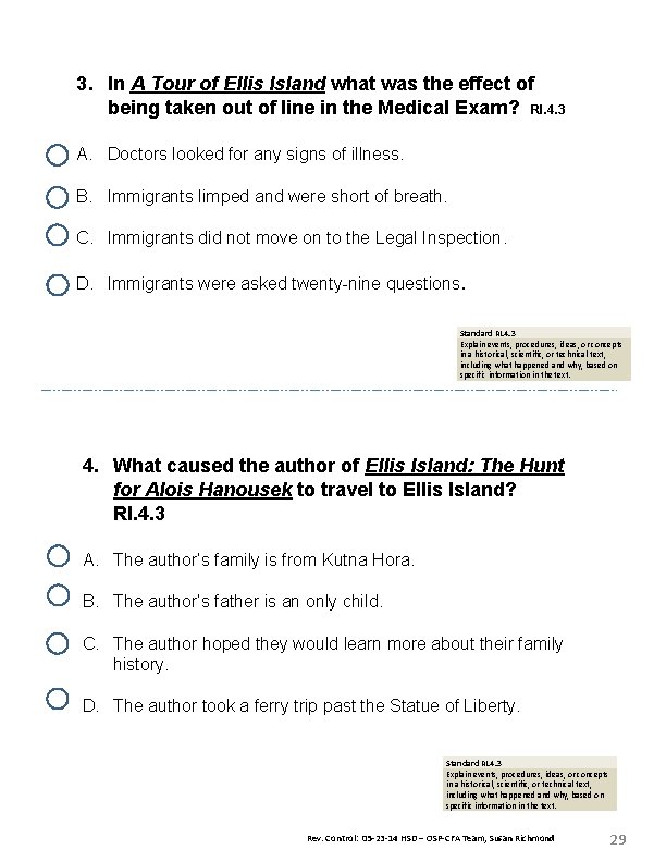 Quarter Four Reading Informational Text Grade 4 Teacher