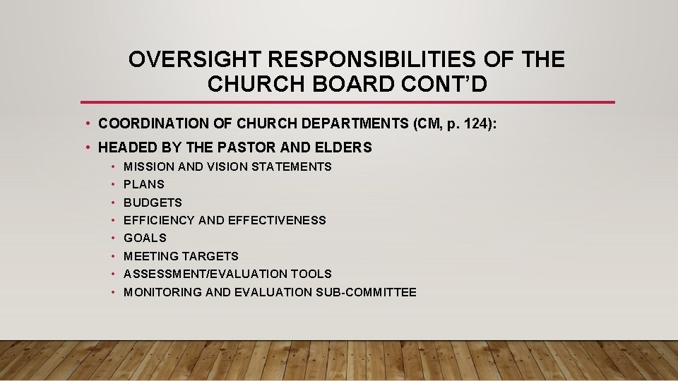 SEVENTH DAY ADVENTIST CHURCH GOVERNANCE SYSTEM PRESENTED BY