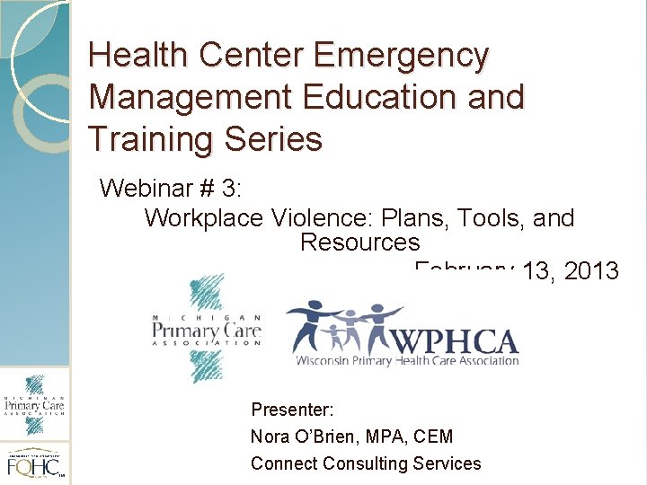 Health Center Emergency Management Education and Training Series