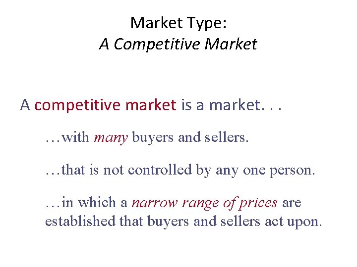 The Market Forces of Supply and Demand Chapter