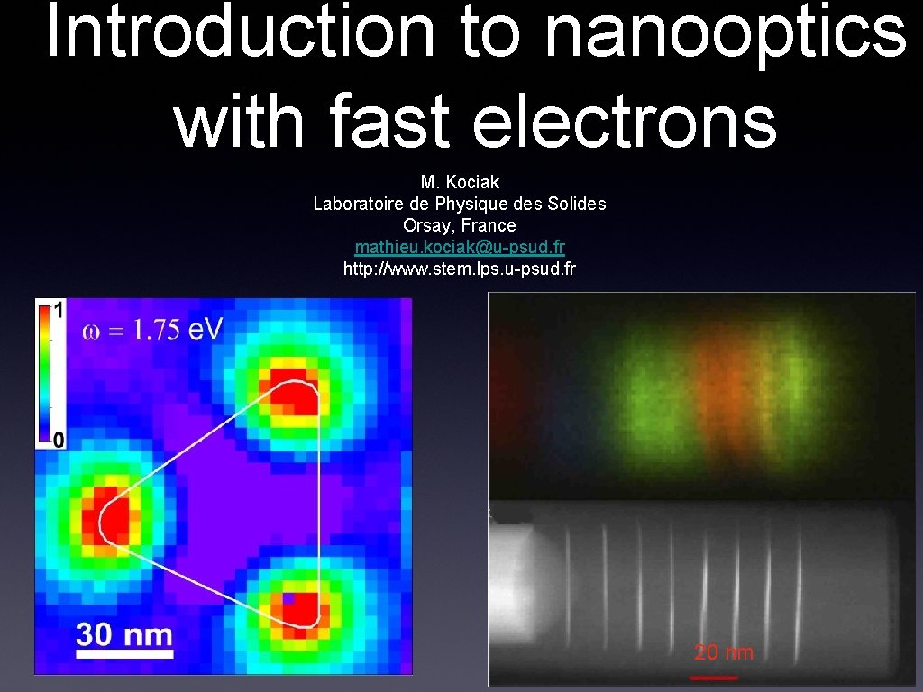 Introduction to nanooptics with fast electrons M Kociak