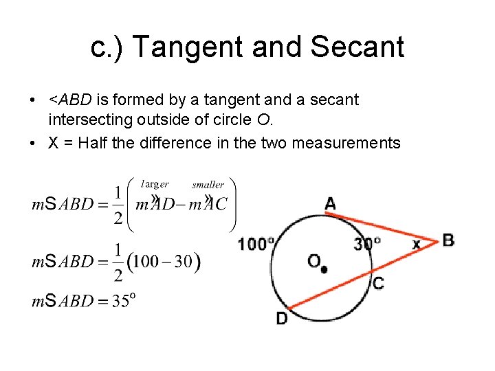 Formulas for Angles in Circles Formed by Radii