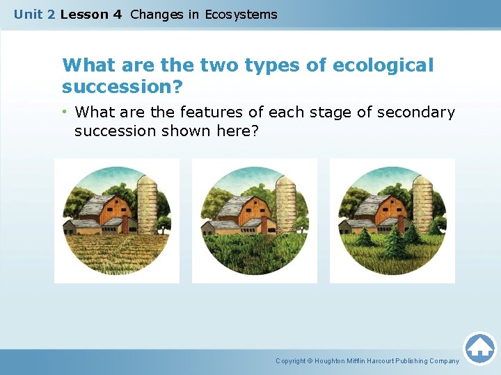 Unit 2 Lesson 4 Changes in Ecosystems Copyright