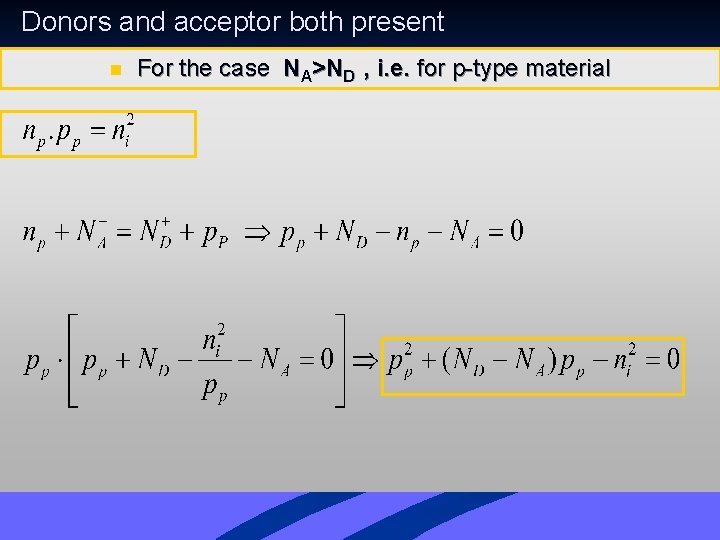 CHAPTER 3 CARRIER CONCENTRATIONS IN SEMICONDUCTORS Prof Dr