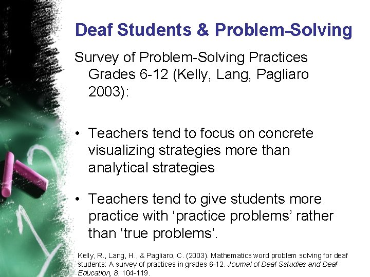 ProblemSolving for Deaf Students Developing Skills in the