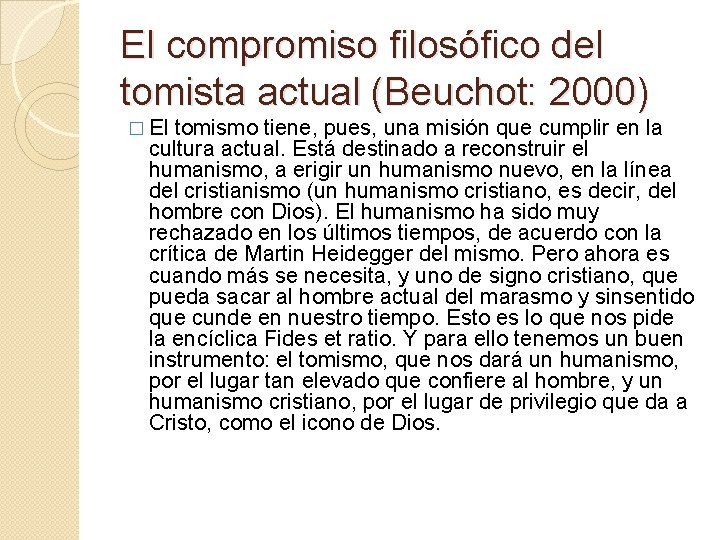 El tomismo en el pensamiento filosfico de Mauricio