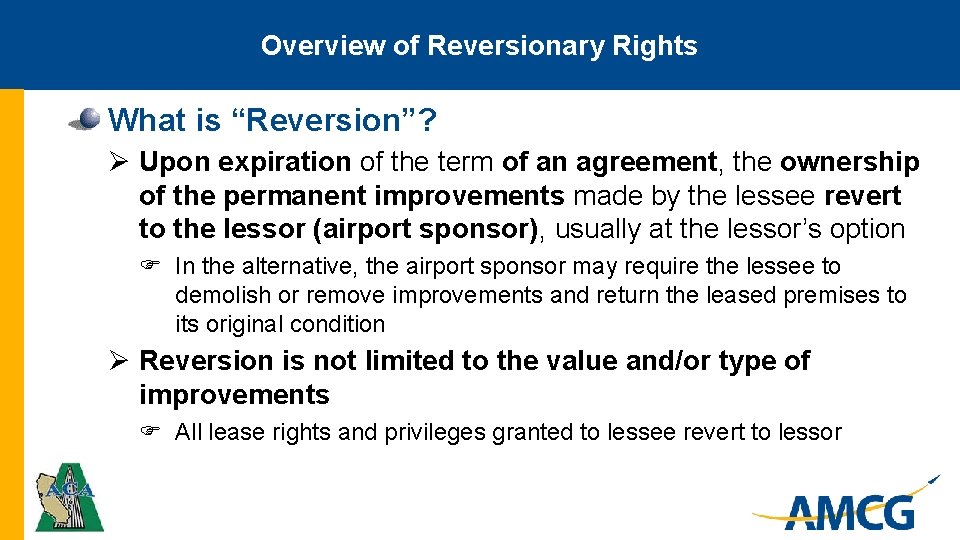 Dealing with Reversionary Rights PRESENTER Robert Trimborn Consultant