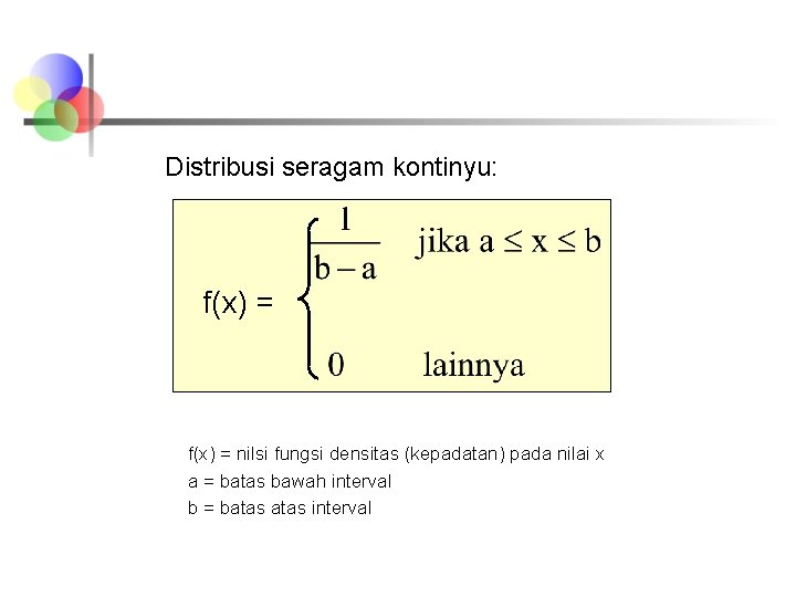 Distribusi Normal Berbentuk lonceng n Simetris fx n