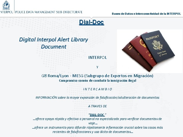 Bases de Datos e Interconectividad de la INTERPOL
