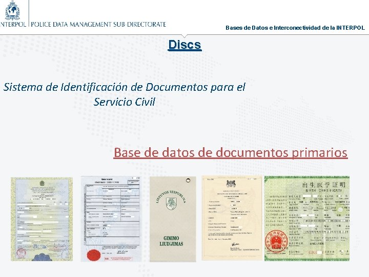Bases de Datos e Interconectividad de la INTERPOL