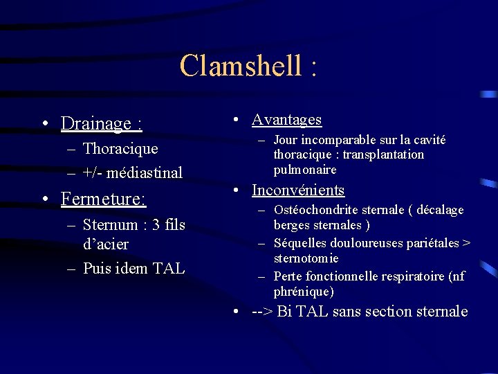 Voies dabord en Chirurgie Thoracique Dr KARSENTI Hpital