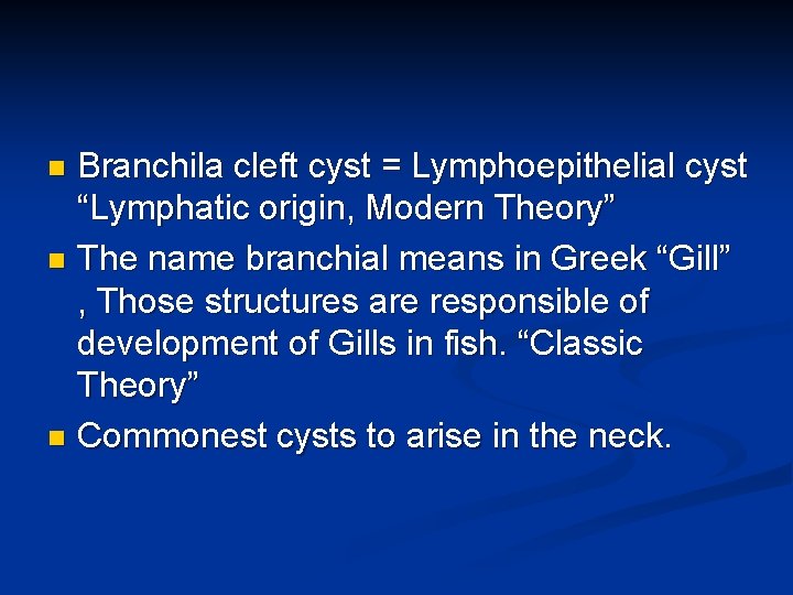 Branchial Cleft Cyst By Dr Waleed Alhajii What