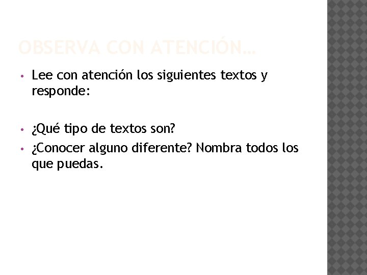 LECTURA Y REDACCIN II Textos Recreativos OBSERVA CON