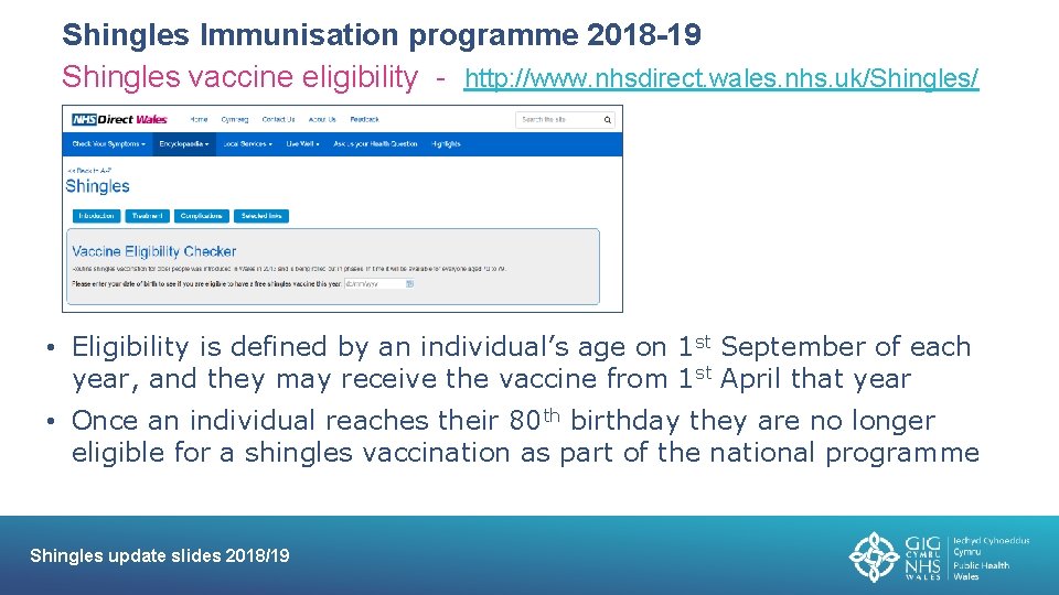 Shingles An update for 2018 19 Vaccine Preventable