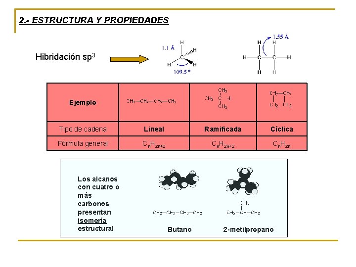 TEMA 3 ALCANOS Y CICLOALCANOS ALCANOS 1 INTRODUCCIN
