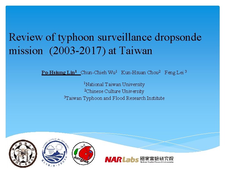 Review of typhoon surveillance dropsonde mission 2003 2017
