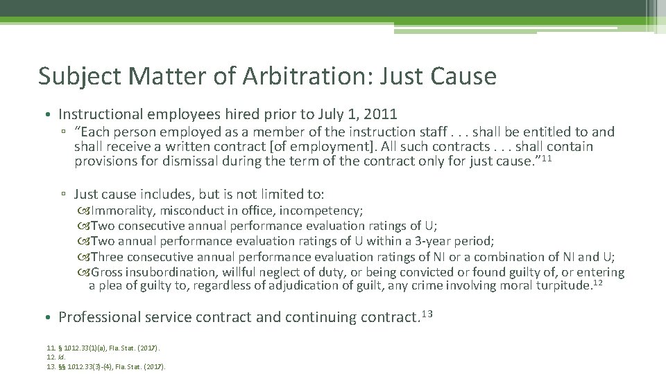 Arbitration Decisions in Florida Education Nathan J Paulich