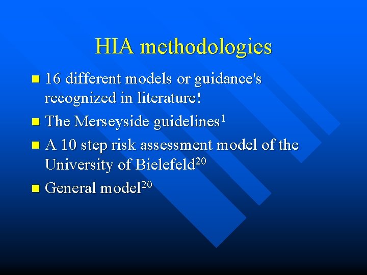 Health Impact Assessment Gabriel Gulis Ph D University