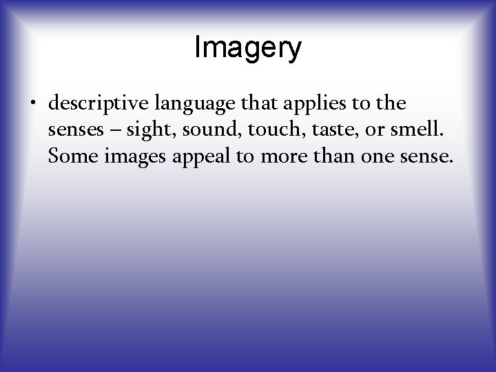 Elements of Poetry title of your Cornell Notes