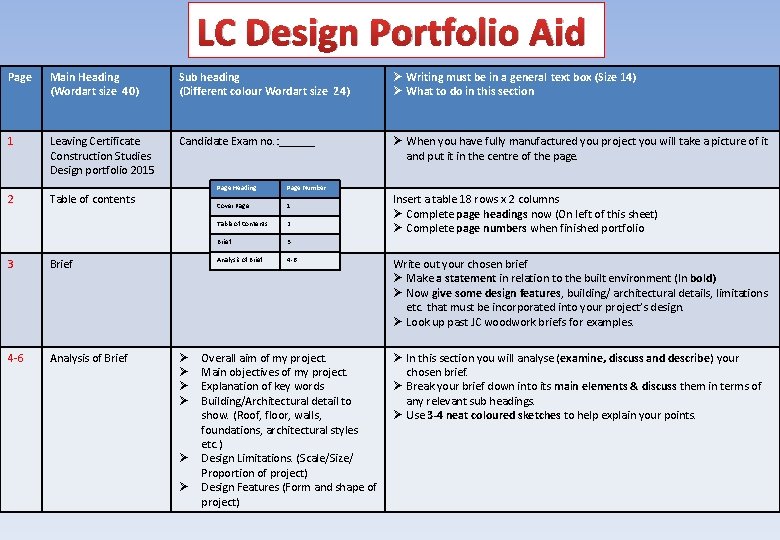 LC Design Portfolio Aid Page Main Heading Wordart