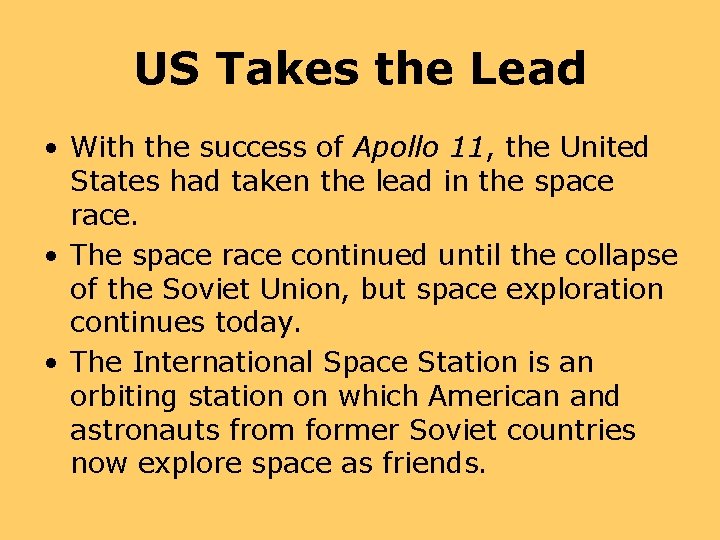 The Arms Race MAD and the Space Race