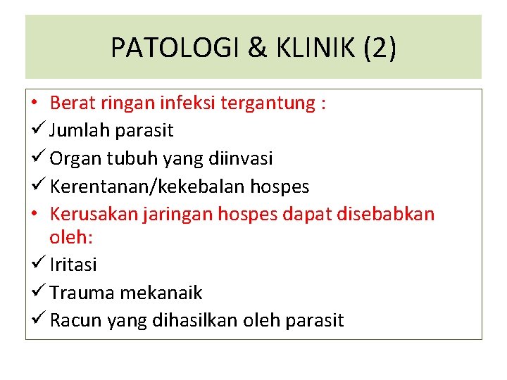 HELMINTOLOGI KLASIFIKASI 1 2 3 4 Helmintologi Umum
