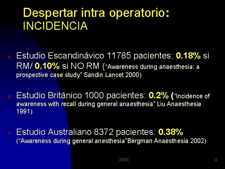 Monitorizacin de la profundidad anestsica Dr Eva Mateo