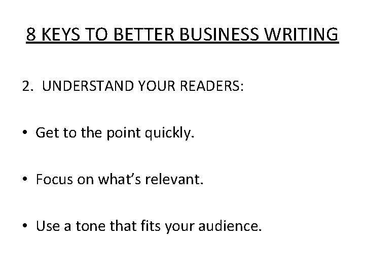 WRITTEN COMMUNICATION EMAIL TEXTING AND OTHER WRITING TIPS