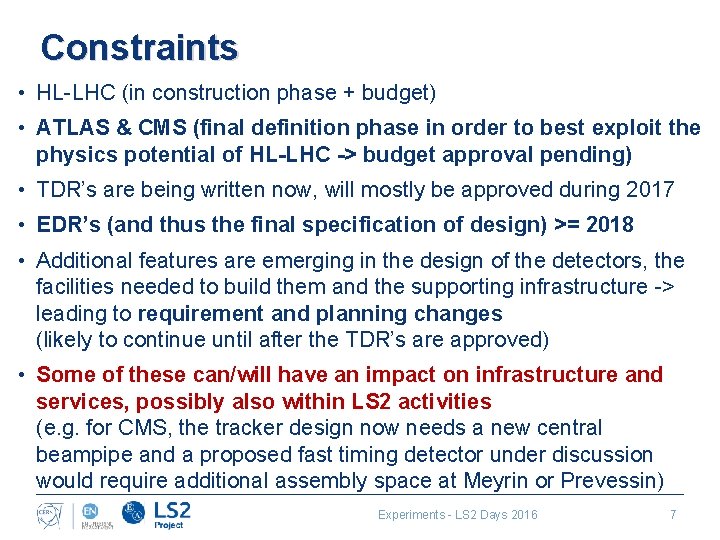 Update on LHC and nonLHC Experiments Activities during