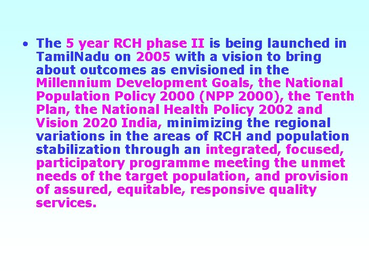 RCH PHASEII Revised By Dr I Selvaraj I