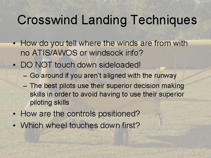Tailwheel Ground School Tonights Overview Basic Tailwheel Aerodynamics