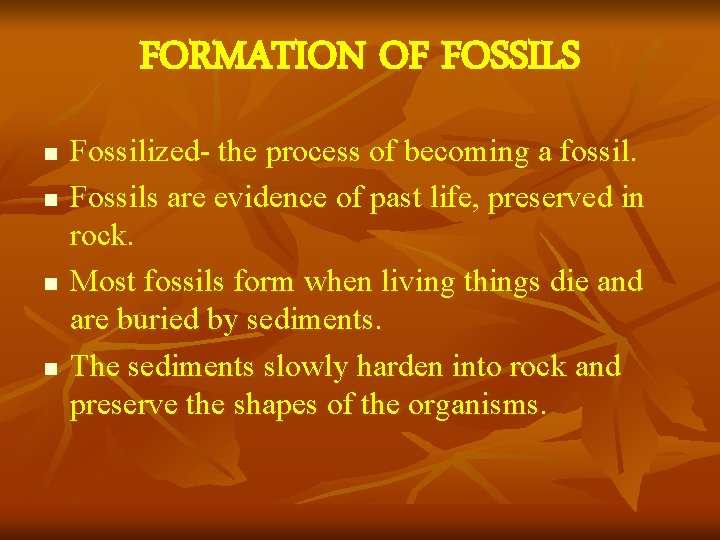Fossils Power Point There are 2 videos embedded