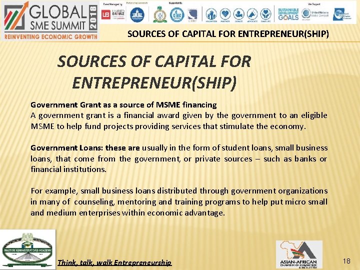 SOURCES OF CAPITAL FOR ENTREPRENEURSHIP SOURCES OF FINANCE