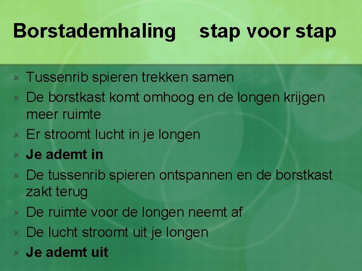 Waarom halen we adem Om zuurstof in het