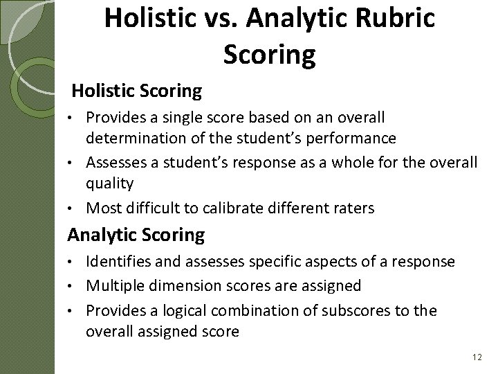 Assessment Literacy Series Module 4 Scoring Keys and