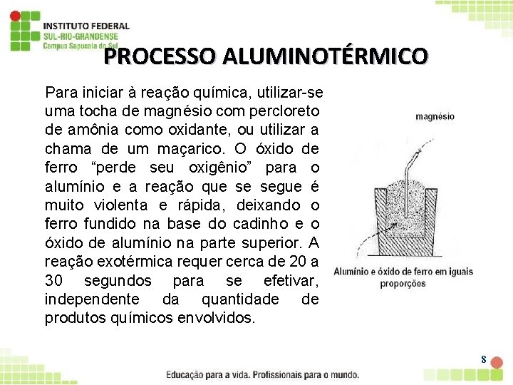 SOLDAGEM ALUMINOTRMICA ou Aluminotermia Professor Vinicius Martins 1