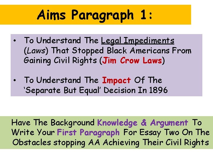 Issue 2 The Obstacles To Black Americans Gaining