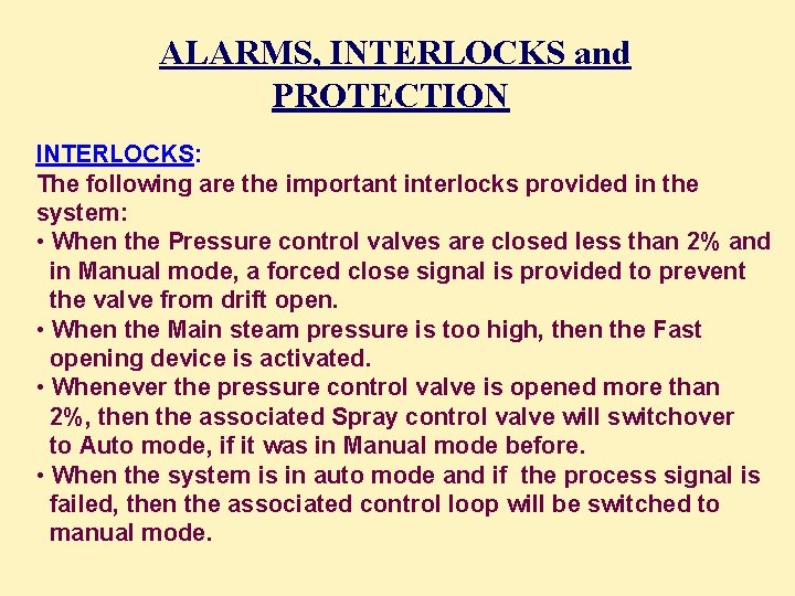 INSTRUMENTATION PRESSURE MEASUREMENT TWO Nos PRESSURE TRANSMITTERS PROVIDED