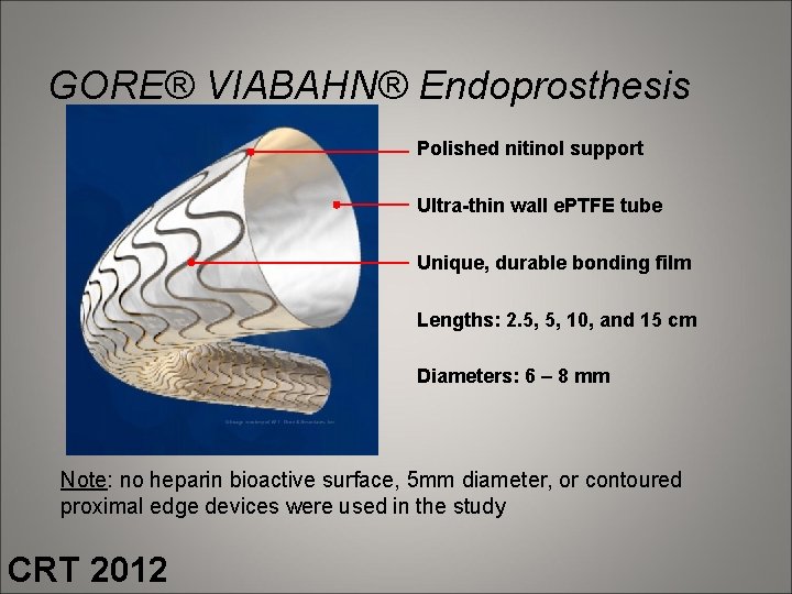 ThreeYear Results Gore VIBRANT Clinical Study Gary Ansel