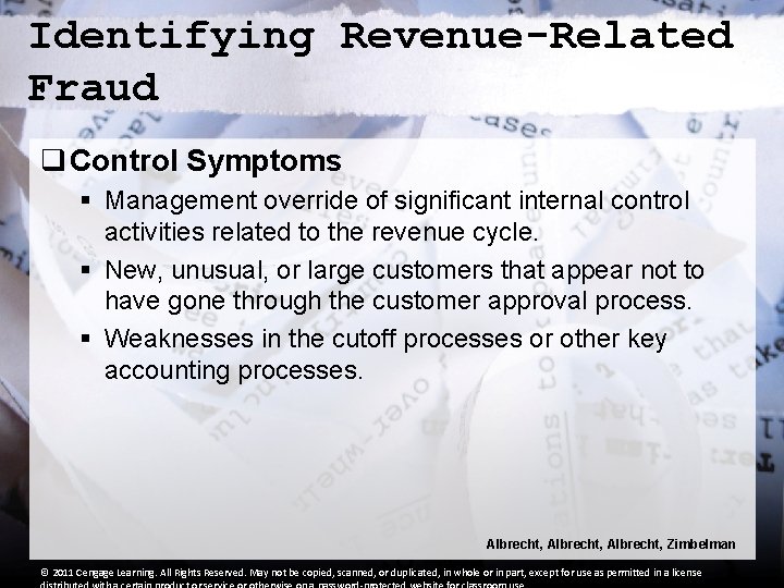 Fraud Examination 4 E Chapter 12 Revenue and