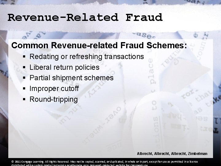 Fraud Examination 4 E Chapter 12 Revenue and