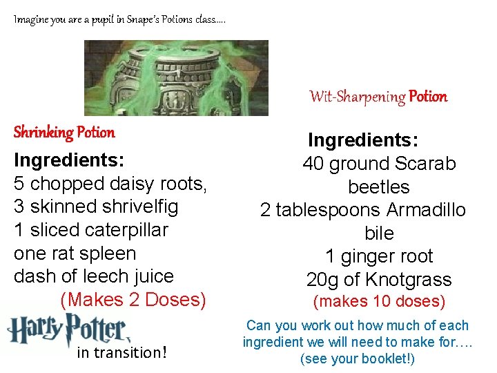 Original Idea for this potions lesson which actually