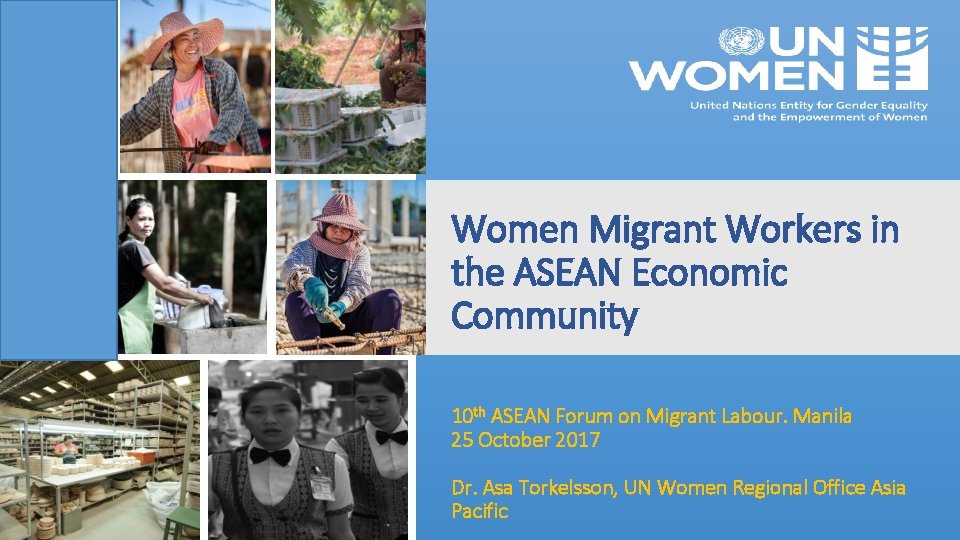Women Migrant Workers in the ASEAN Economic Community
