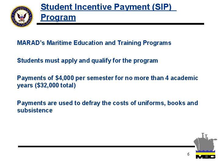 STRATEGIC SEALIFT OFFICER PROGRAM SSOP Brief Overview for