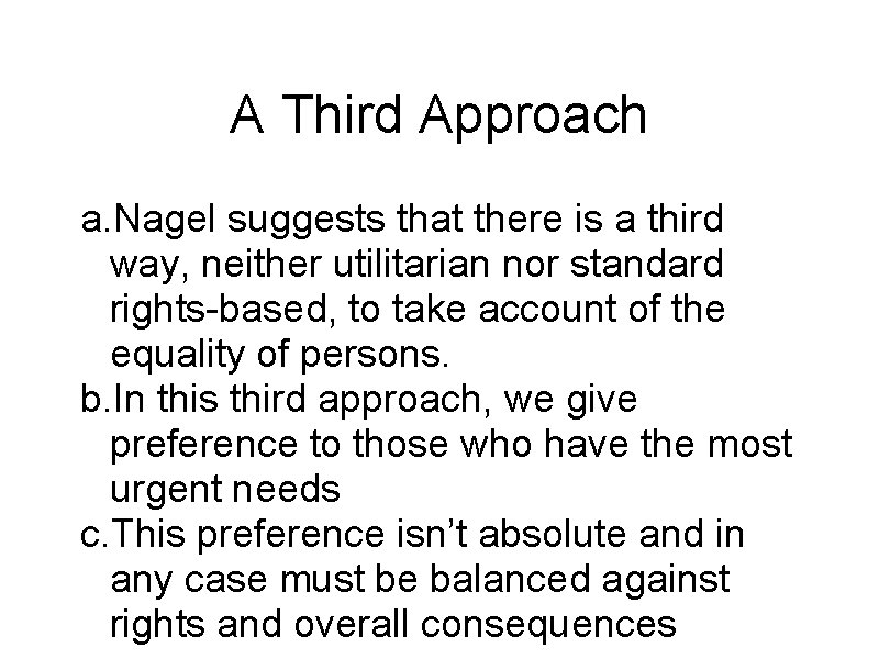 Libertarianism and the Philosophers Lecture 4 The Egalitarian